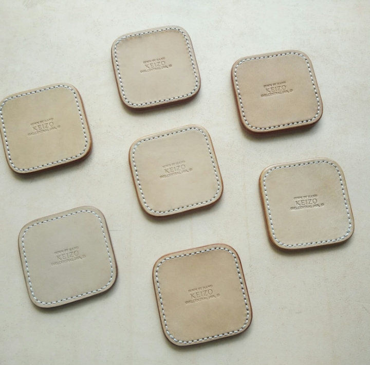 Keizo Personalized Leather Coasters Tatakan Gelas – Keizo Leather