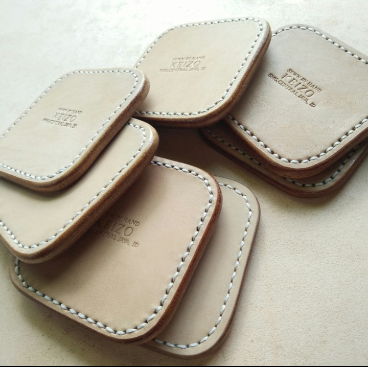 Keizo Personalized Leather Coasters Tatakan Gelas – Keizo Leather